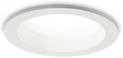 Ideal lux 193533 led zápustné stropní bodové svítidlo basic wide 1x20w | 1900lm | 3000k | ip44 - bílá