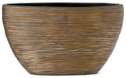 Capi Nature Rib Planter Oval Black Gold V 34 cm / D 59 cm