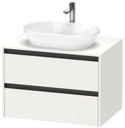 Duravit Ketho.2 - Umyvadlová skříňka s výřezem 57x80x55 cm, 2 zásuvky, matná bílá K24895018180000