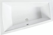 Besco Akrylátová asymetrická vana se sníženým lemem Intima Duo Slim 170x125 (180x125) Barva: Bílá, Rozměry (cm): 170x125, Orientace: Levá