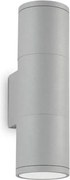 ILUX 163628 Venkovní nástěnné svítidlo Ideal Lux Gun AP2 small grigio 163628 šedé 21cm IP44 - IDEALLUX