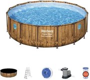 Výrobce: Bestway Bazén Bestway Power Steel, Vista Series, 56725, filtr, pumpa, žebřík, prostěradlo, dávkovač, 4,88x1,22 m 8050187