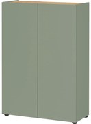 Šalvějově zelená skříňka v dekoru dubu 74x105x33 cm Alviano – Germania