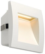 SLV 233601 Downunder Out LED S, bílé zápustné svítidlo do stěny, 1,7W LED, 3000K, 9x9cm, IP55