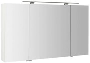 Sapho Riwa - Zrcadlová skříňka s LED osvětlením, 121x70x17 cm, 3 dvířka, lesklá bílá RIW120-0030