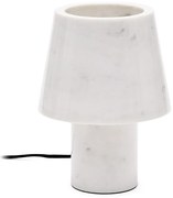 Mramorová stolní lampa slonovinová s mramorovým stínidlem (výška 27 cm) Alaro – Kave Home