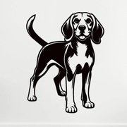 dřevo života Dřevěný obraz Bígla (Beagle) Rozměry (cm): 31x40, Zvolte barvu dekoru: Černá