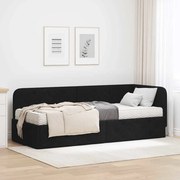 Rohový rám postele Černý 80 x 200 cm textil 3394031