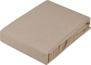 XXXLutz PROSTĚRADLO NA VRCHNÍ MATRACI, žerzej, šedohnědá, 140/220 cm Novel - Prostěradla - 004550010502