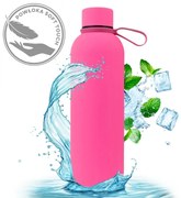 Flamenco Mystique Láhev na vodu 500ML nerezová ocel termoláhev fuchsiová vrstva SOFT TOUCH BD46F