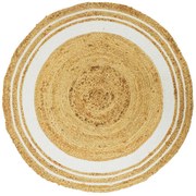 Koberec Boho Ring, (fi) 90 cm, béžová/bílá