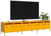 TV skříňka žlutá 202 x 39 x 43,5 cm ocel válcovaná za studena