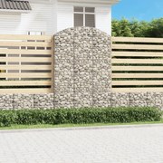 Klenutý gabionový koš 150 x 30 x 220/240 cm pozinkované železo 153451