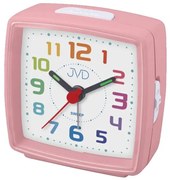 JVD Dětský růžový ručkový netikající tichý budík JVD SRP2811.6