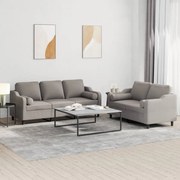 2dílná sedací souprava s polštáři taupe textil 3201857