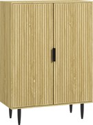HOMCOM Úložný regál na obuv na 15 párů bot, regál do předsíně s 4 nastavitelnými policemi a kovovými nohami, 80x38x110cm, Dub | Aosom