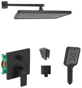 SANITINO - Sprchový set s baterií a tělesem pod omítku Hansgrohe, příslušenství kielle, matná černá SANI21HKK409