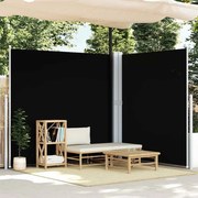 Zatahovací boční markýza černá 200 x 600 cm 318006