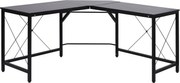 HOMCOM Počítačový Stolek Rohový Stolek L-Shape MDF Černý 150 x 150 x 76 cm | Aosom