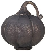Šedá skleněná dekorace dýně Pumpkin - Ø 15 * 16 cm
