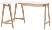 Pracovní stůl s bílou deskou 85x135 cm Luka – Ragaba