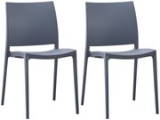 2x Židle Meton - Šedá