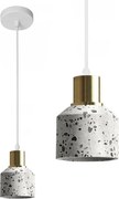 Toolight - Stropní lampa E27 60W APP931-1CP, bílá-zlatá-terrazzo, OSW-07006