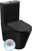Sapho Sapho, PACO RIMLESS WC kombi, spodní/zadní odpad, černá, PC1012WRB
