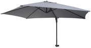 Nástěnný slunečník Casoria 3 m polyester hliník/ocel - šedá