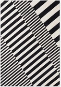 Černobílý ručně tkaný vlněný koberec 160x230 cm Stryve Flux – Elle Decoration