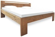 Dubová postel Corso 4 cm masiv / tmavé moření - výstavní kus - 180x200 cm