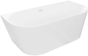 Mexen Oval Slim volně stojící přístěnná vana 170 x 80 cm, bílá, přepad bílý - 52661708000-20