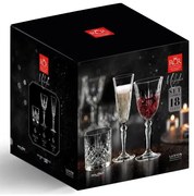 RCR MELODIA SADA SKLENIC NA VÍNO, WHISKY A ŠAMPAŇSKÉ 18 KS