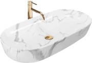 Rea Cleo umyvadlo, 81 x 41 cm, imitace kamene mramor, REA-U8403