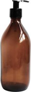 Dávkovač mýdla MONA 500 ml s černým těsnícím dávkovačem