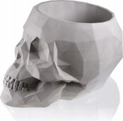 Skull Low-Poly Nenatřený květináč 11 cm