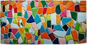 Sablio Ručník Barevná mozaika - 30x50 cm