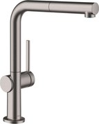 Hansgrohe Talis M54 - Dřezová baterie s výsuvnou koncovkou, kartáčovaný černý chrom 72845340