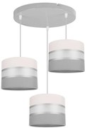 Závěsné svítidlo Elegance, 3x textilní stínítko (mix 5 barev - kombinace 2 barev), (výběr ze 3 barev konstrukce), o