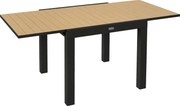 Zahradní stůl Outsunny pro 6 osob – Rozkládací stůl na balkon s kapacitou zatížení až 70 kg – Hliník, žlutý, 81/162 x 80 x 75 cm | Aosom