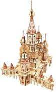 Woodcraft Dřevěné 3D puzzle Chrám Vasila Blaženého přírodní