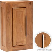 furniture-nabytek.cz - Nástěnná skříňka Osvaro akácie - Černé kovové úchytky