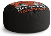 Sablio Taburet Circle Harley-Davidson Live to ride, ride to live: 38x48 cm