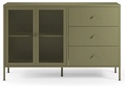 Zelená kovová komoda 140x90x40 cm Fayna – Marckeric