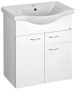 Aqualine Keramia Fresh - Umyvadlová skříňka 61x74x34 cm, bílá 50064A