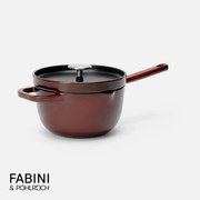 Fabini Rendlík FABINI & Pohlreich, Ø 20 cm (2,5 l) - Smaltovaný litinový rendlík s nahřívací poklicí, vínově červený