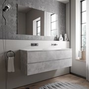 Koupelnová skříňka AVA 140 cm s dvojumyvadlem z minerálního odlitku BRUXELLES