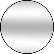 Kulaté zrcadlo v kovovém rámu OW, Ø 70 cm, černá
