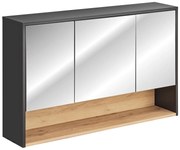 Comad Zrcadlová skříňka bez osvětlení Borneo Cosmos 120 vesmírně šedá/dub artisan