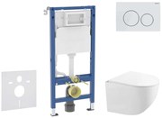 Geberit Duofix - Set předstěnové instalace, kompaktního klozetu Gaia sedátka softclose, tlačítko Delta20, alpská bílá SANI11CA3152B